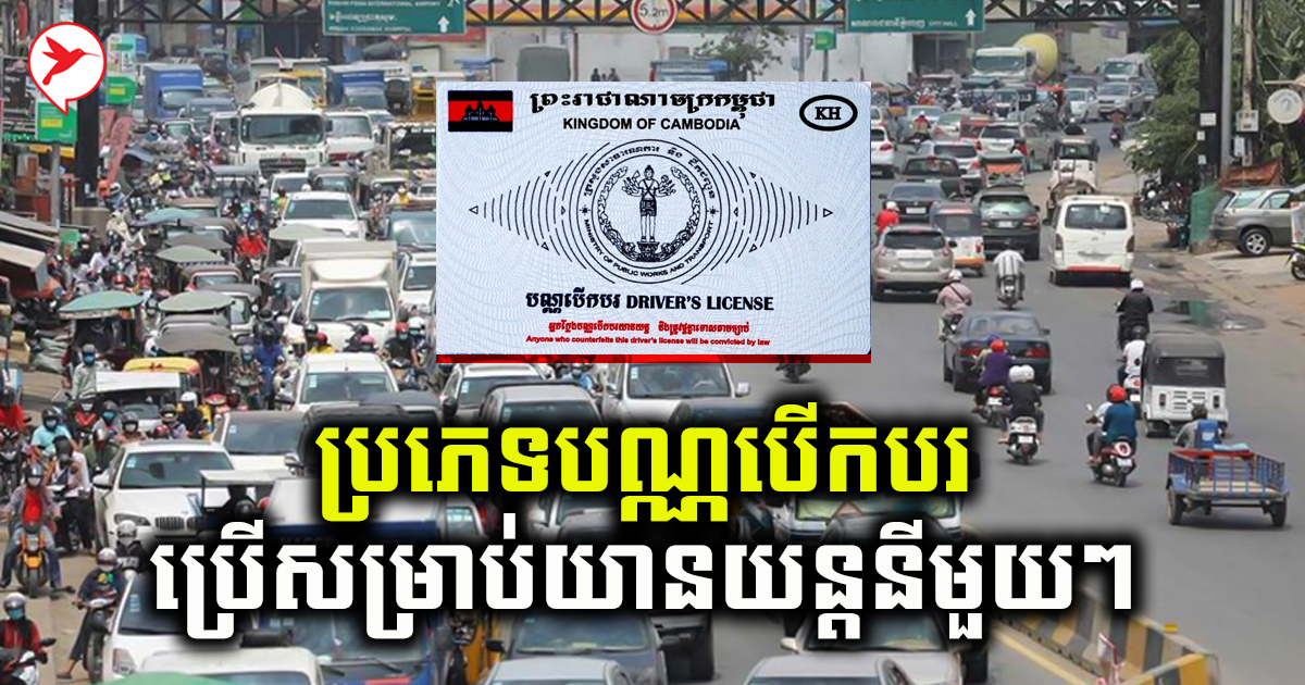 ឈប់ឆ្ងល់! នេះជាប្រភេទបណ្ណបើកបរទាំងអស់ ...