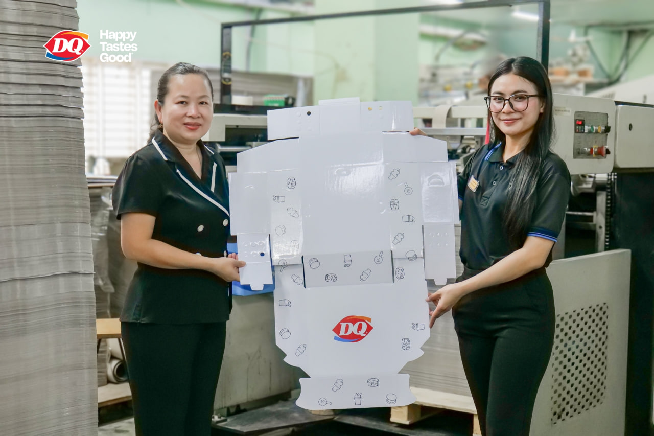 គុណភាពផលិតកម្មកម្ពុជាកាន់តែខ្លាំង! ប្រអប់ការ៉េមខេកប្លីហ្សាដ Dairy Queen ...