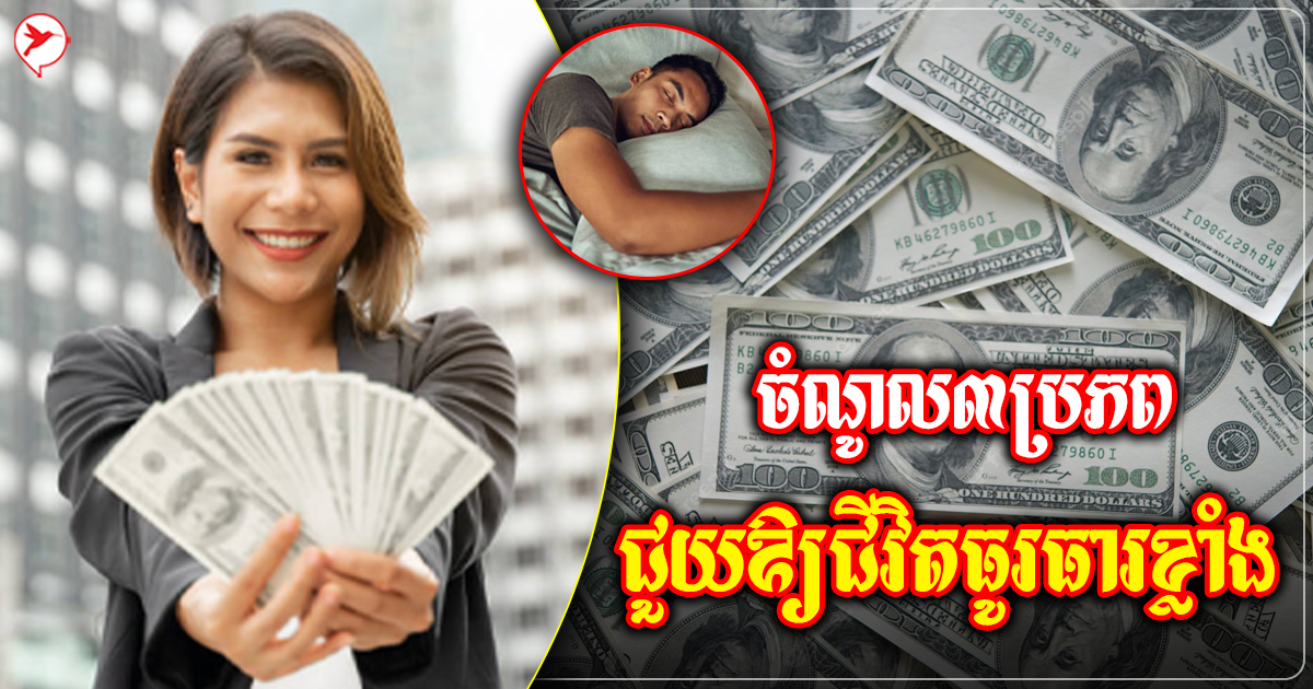 គេងលក់ក៏លុយកើន! មានប្រភពចំណូល ៣ប្រភេទនេះ លុយចូលមិនចេះដាច់ ជីវភាពធូរធារ